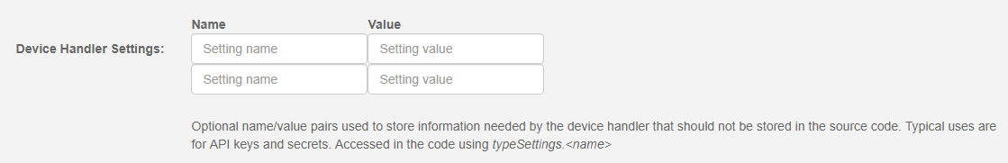 Device Handler Settings: How to use typeSettings? - Writing Device Types - SmartThings Community