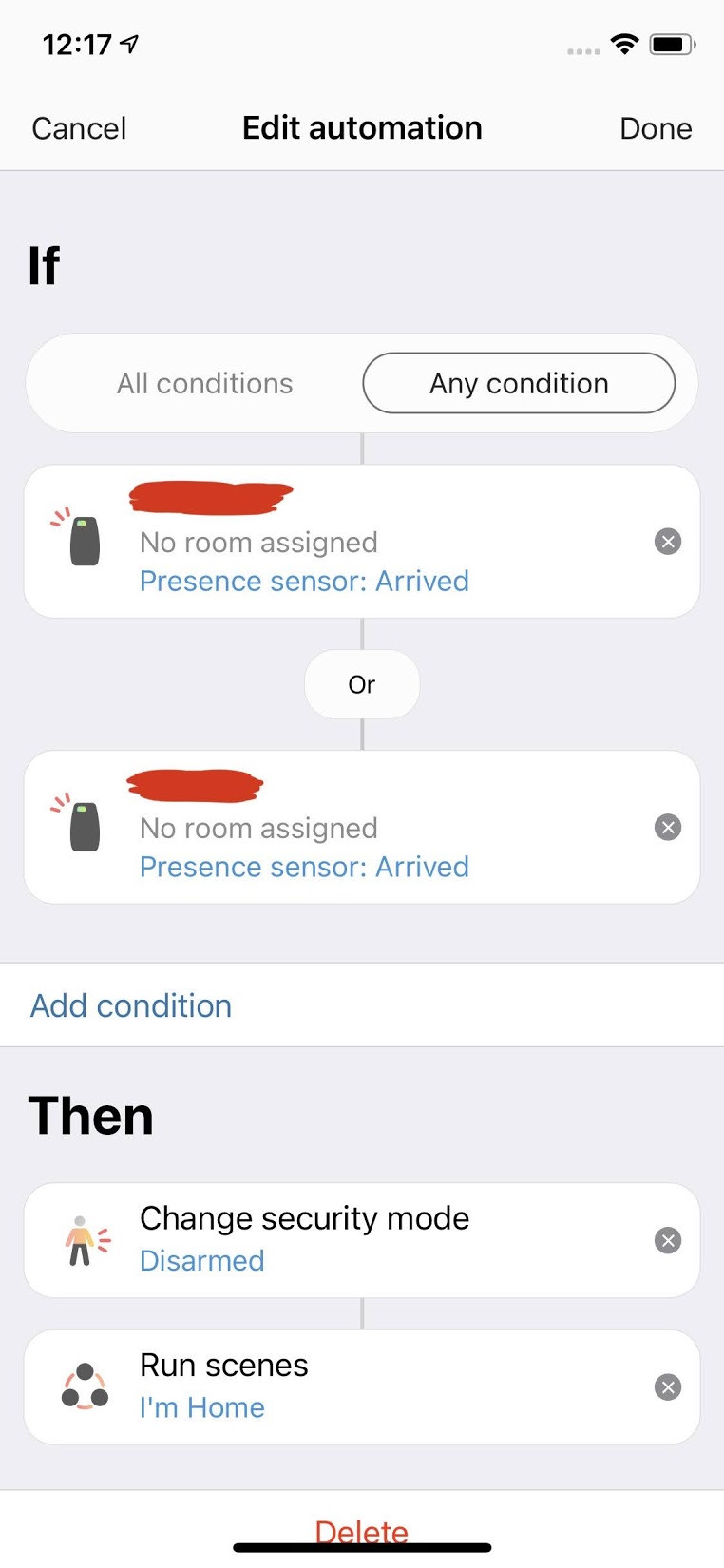 Presence sensors and automations - SmartThings (Samsung Connect) - SmartThings Community