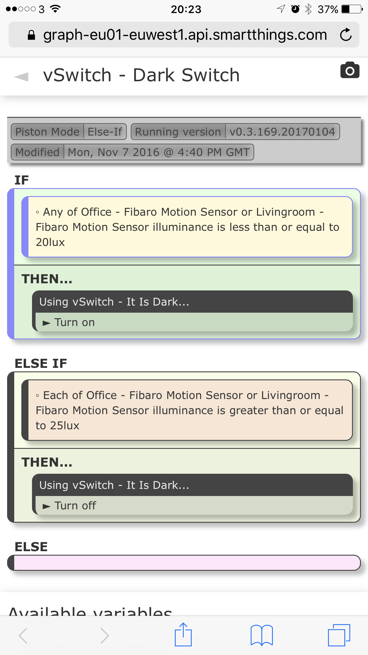 Lux and motion not working - webCoRE - SmartThings Community