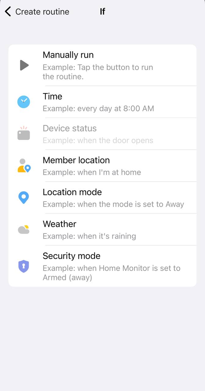 Routine creating in smartthings mobile app - Support - SmartThings Community