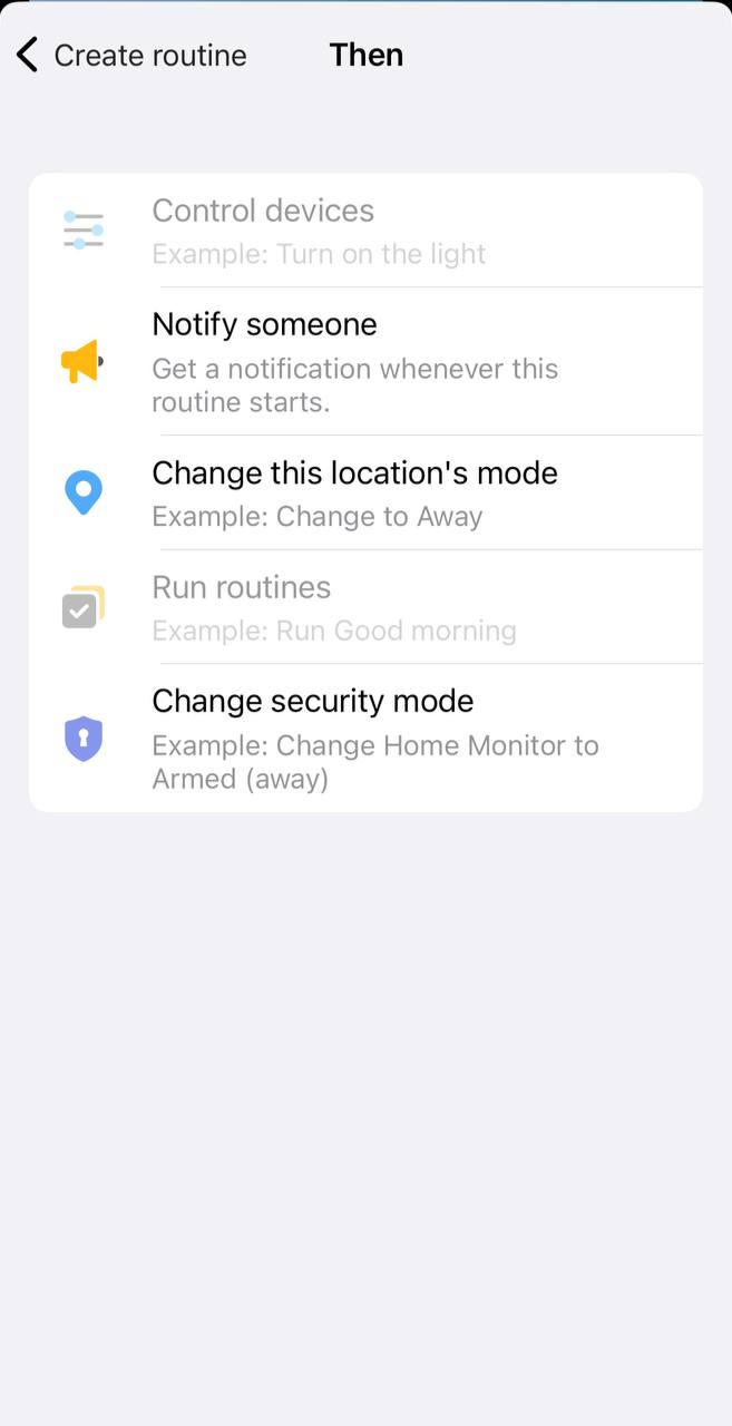 Routine creating in smartthings mobile app - Support - SmartThings Community