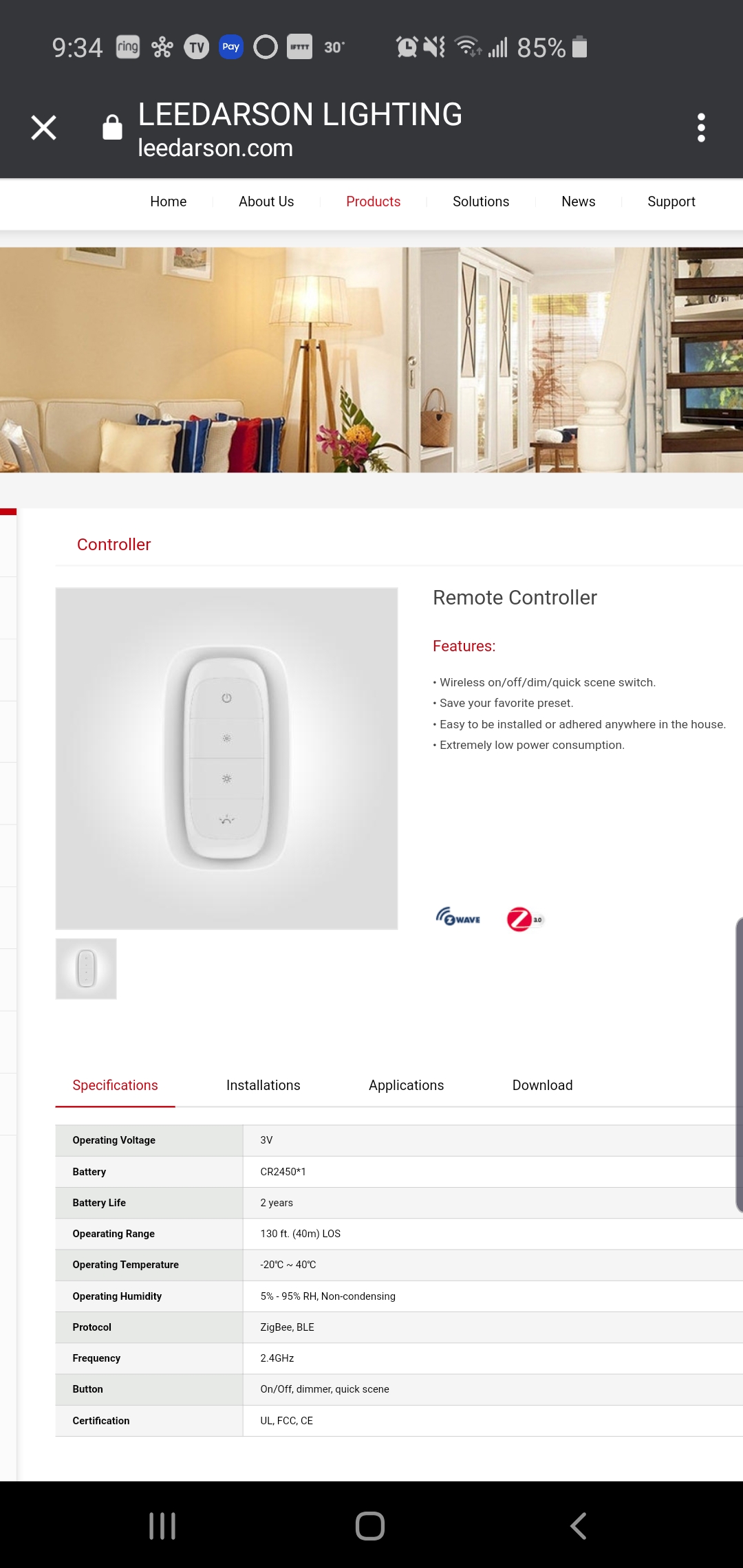 EcoSmart Zigbee Remote - Page 2 - Devices & Integrations - SmartThings ...