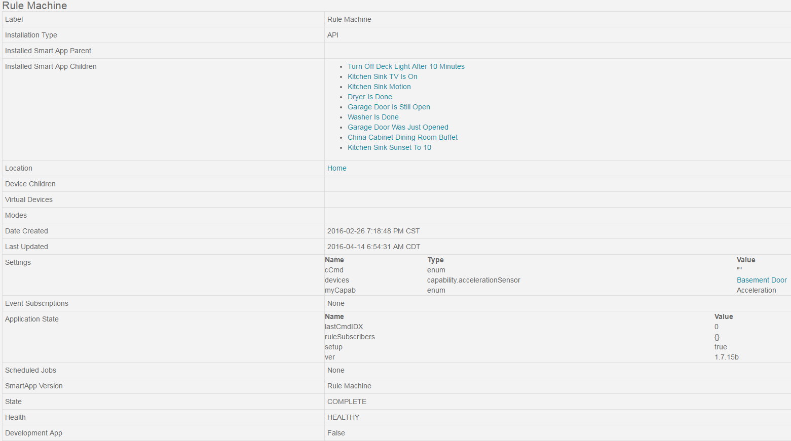 Device stuck in Rule Machine - SmartApps & Automations - SmartThings Community