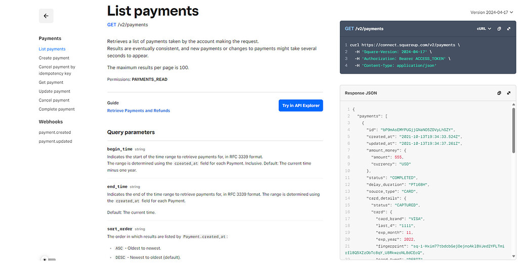 Get V2 Payments Api Query Parameters For Status Completed Questions Square Developer Forums