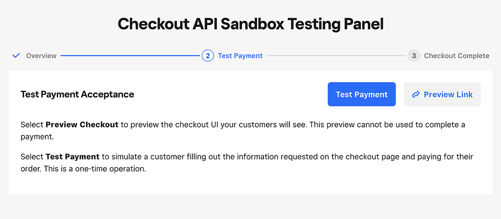 Checkout API Sandbox Testing Panel "Test Payment" button not working ...