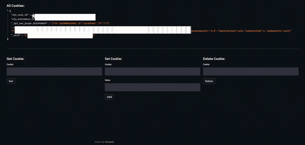 Cookies support in Streamlit! - Custom Components - Streamlit