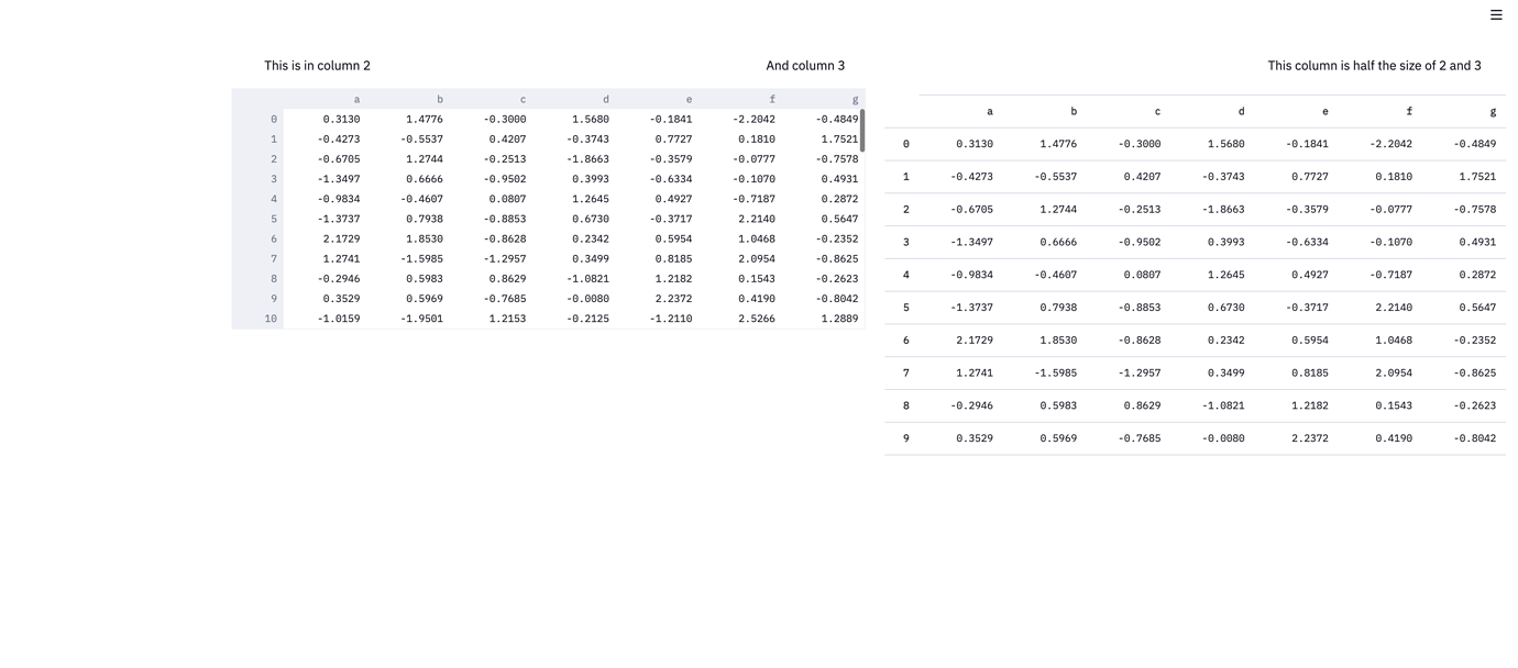 Wide layout - left aligned with padding - Using Streamlit - Streamlit