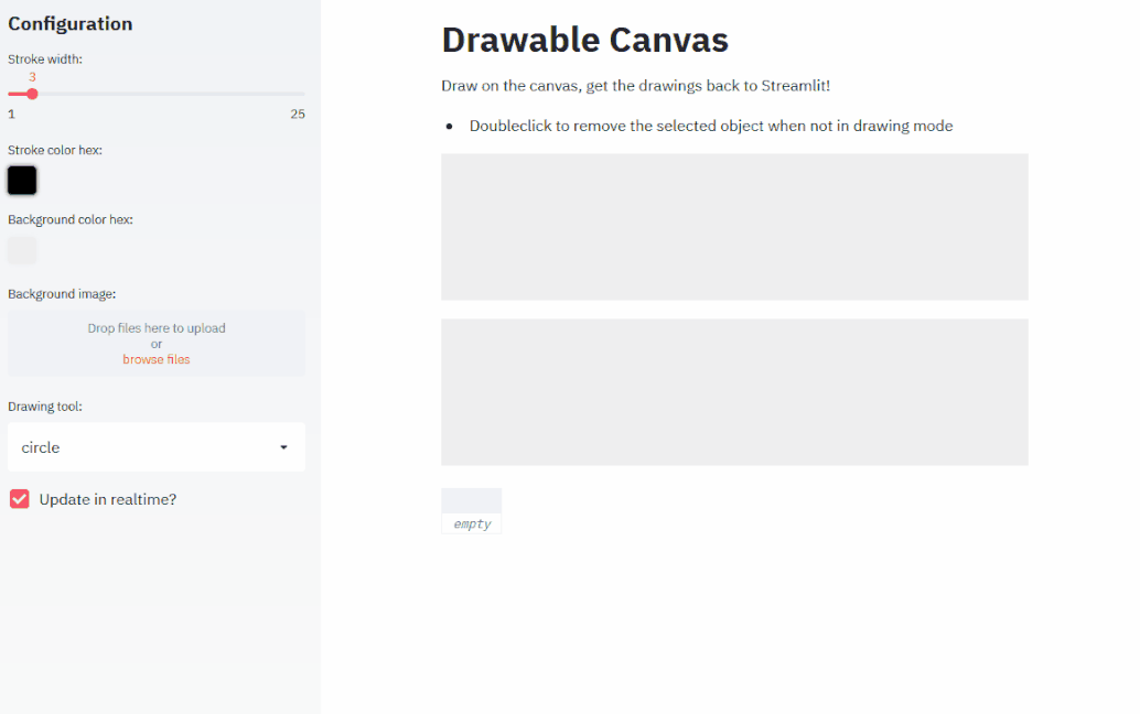 Drawable canvas - Custom Components - Streamlit