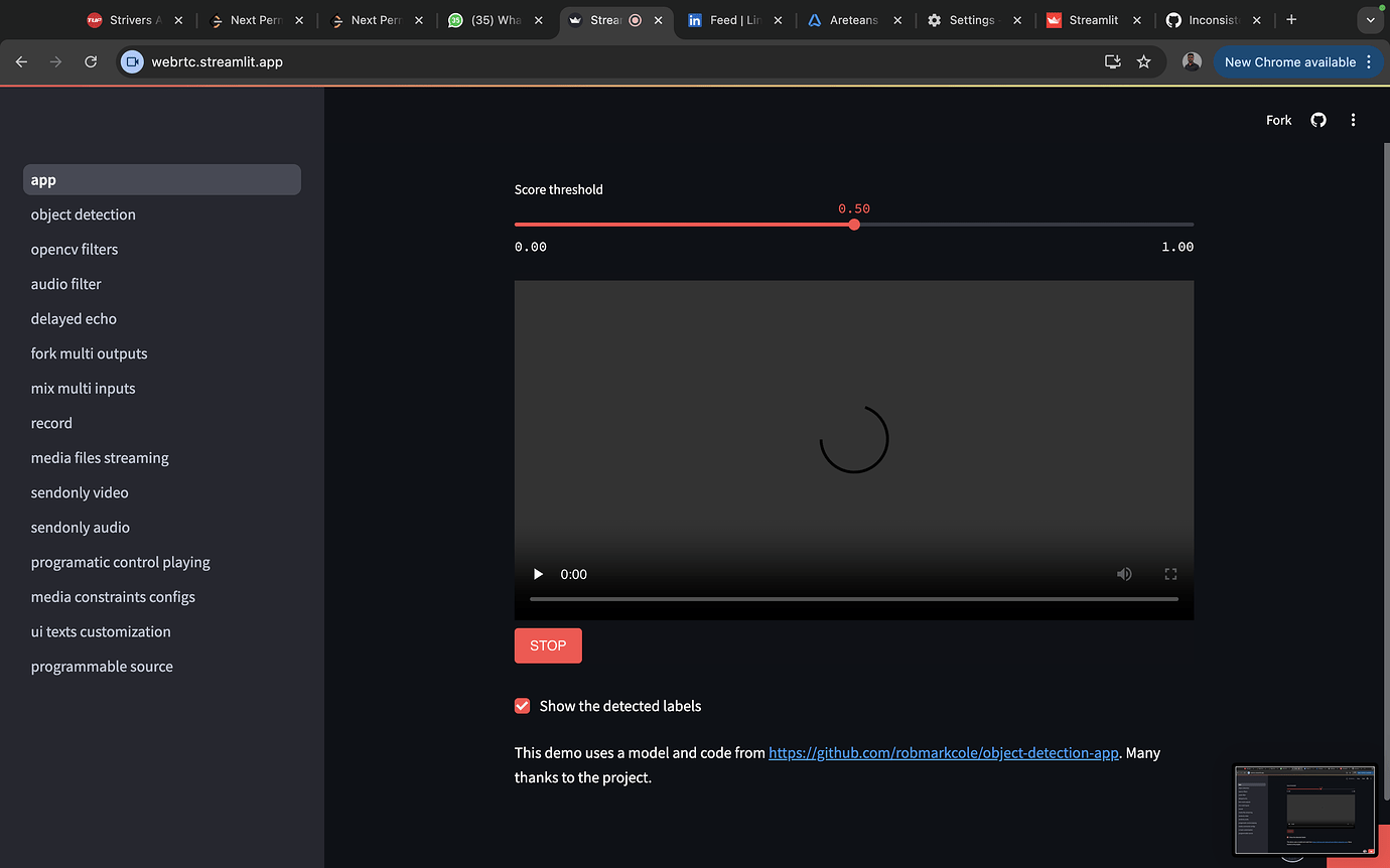 Webrtc not working - streamlit-webrtc - Streamlit Webrtc not working - streamlit-webrtc - Streamlit