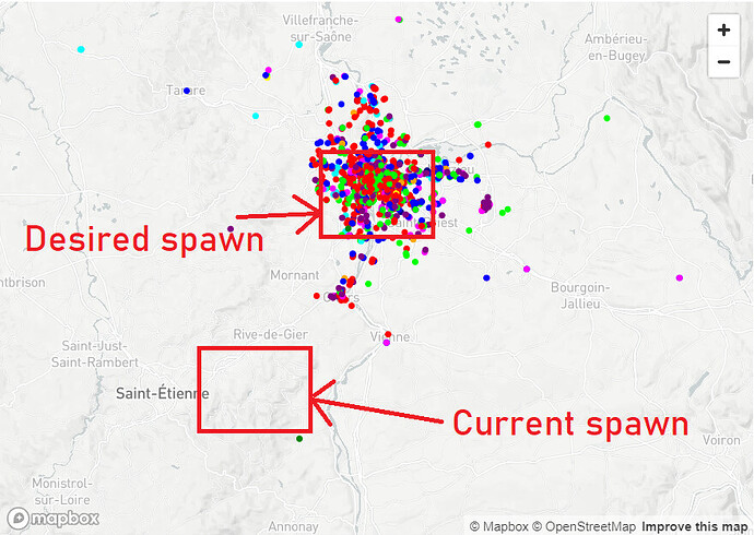 Define "spawn point" for a map? - Using Streamlit - Streamlit