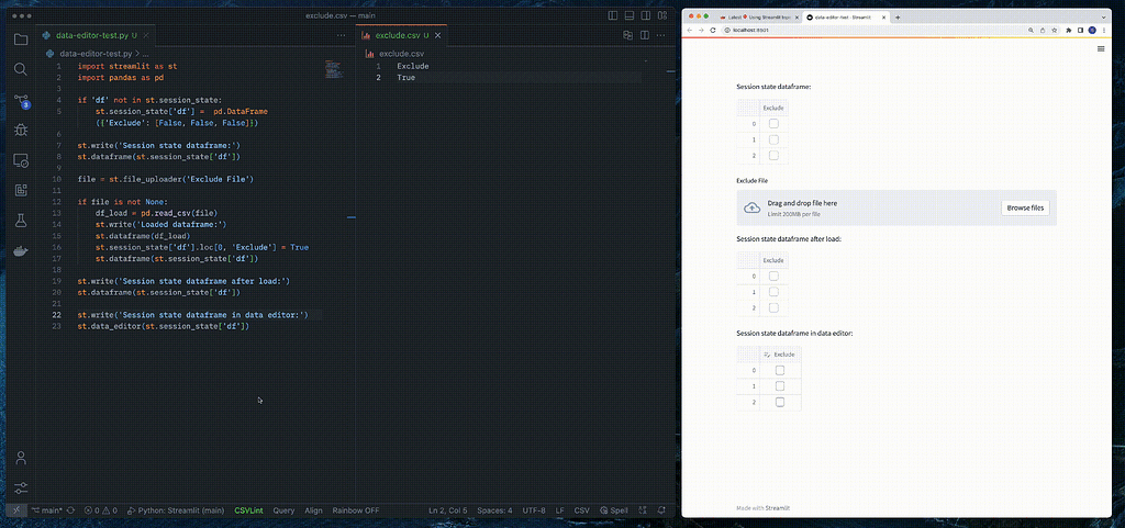 Dataframes In St Data Editor Vs St Dataframe Using Streamlit Streamlit