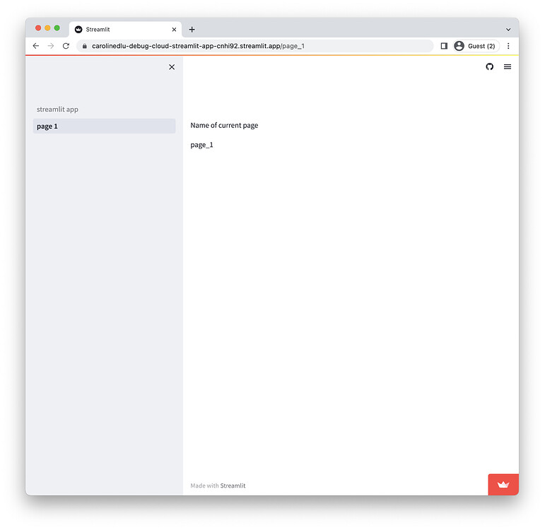 What Is The Current Page In Use Multipage App Using Streamlit