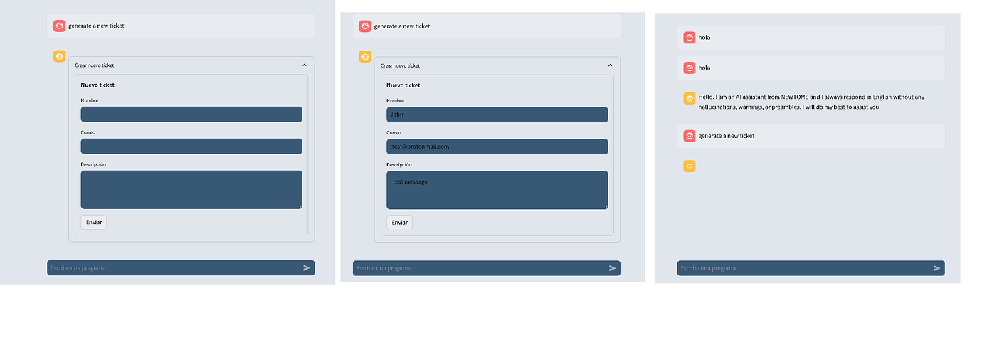 Forms Disappear Into Chat Message Using Streamlit Streamlit