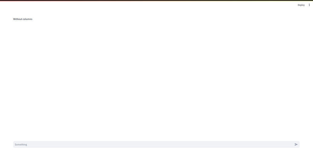 When using st.chat_input inside st.columns(), chat box moves up. How to keep it stuck to the ...