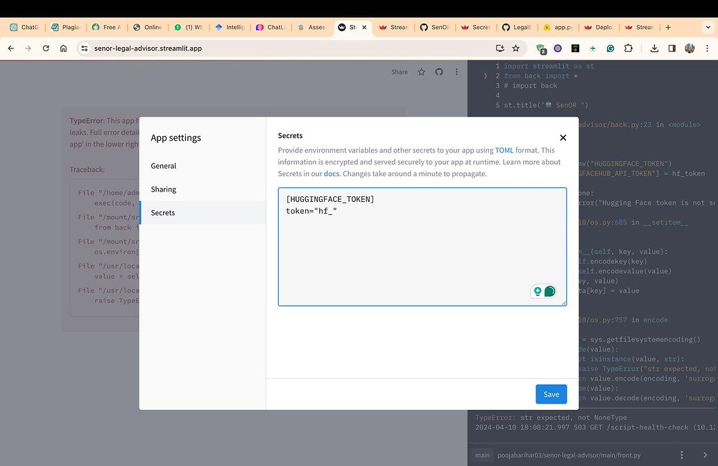 Trouble Setting Hugging Face Token in Streamlit Cloud - Community Cloud - Streamlit