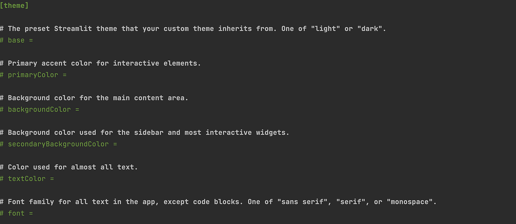 Streamlit does not change theme with config.toml file - Using Streamlit - Streamlit