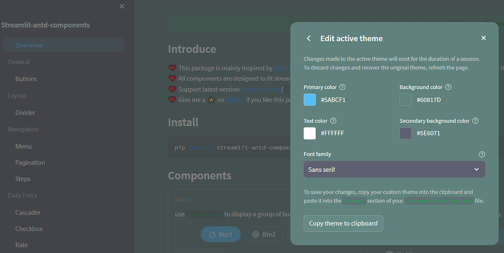 New Component: Streamlit-antd-components，more widgets to extend streamlit! - Page 2 - Custom ...