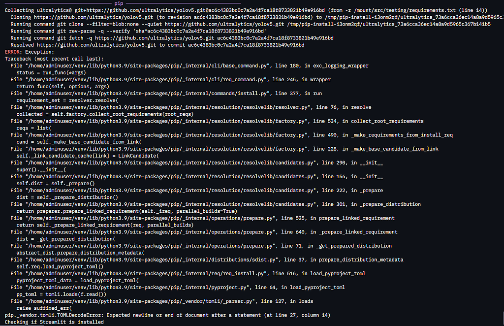 Can't Install ultralytics - Deployment - Streamlit
