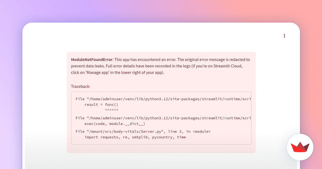 Having Issues Deploying My App With Errors Deployment Streamlit