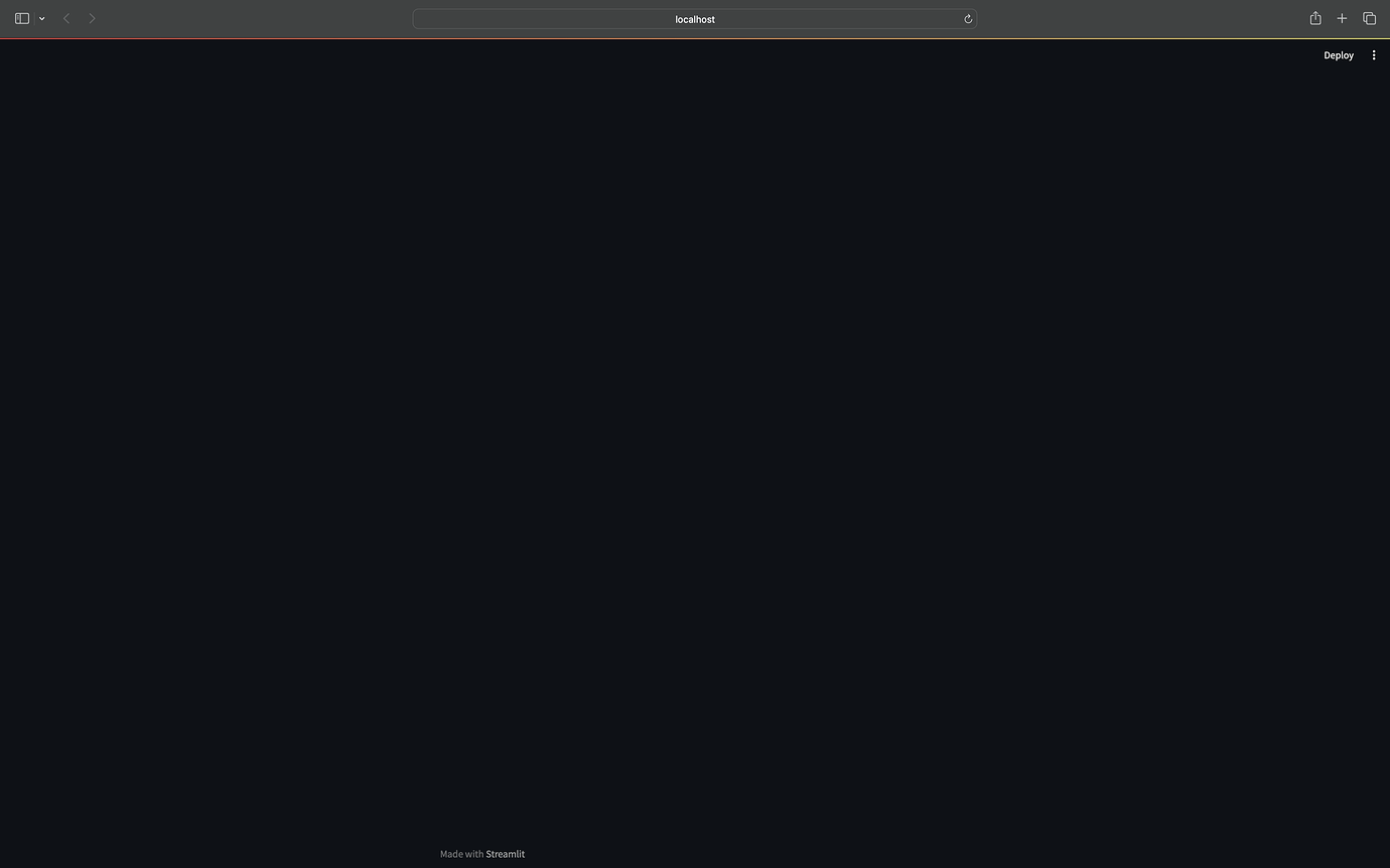 Blank page - Using Streamlit - Streamlit