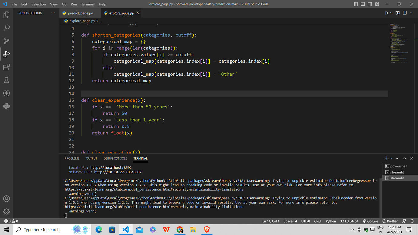 How i can solve this error - Using Streamlit - Streamlit