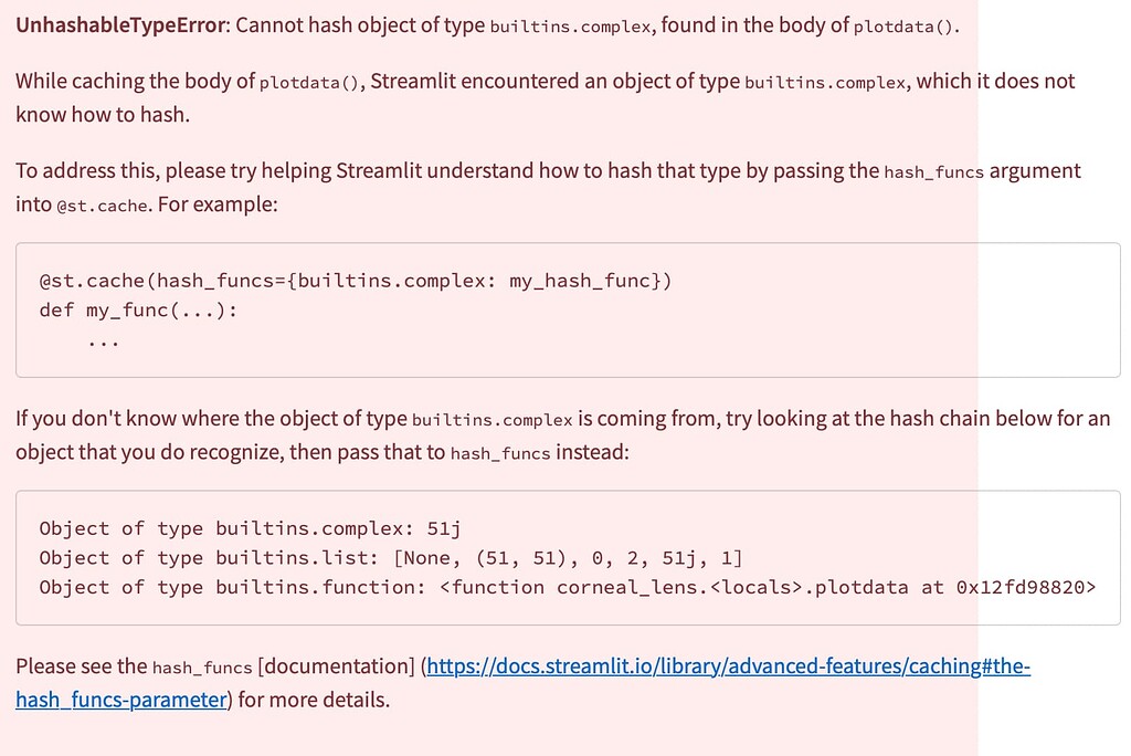 St.cache error on np.mgrid - Using Streamlit - Streamlit