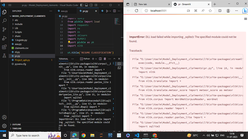 NLTK not working - Using Streamlit - Streamlit