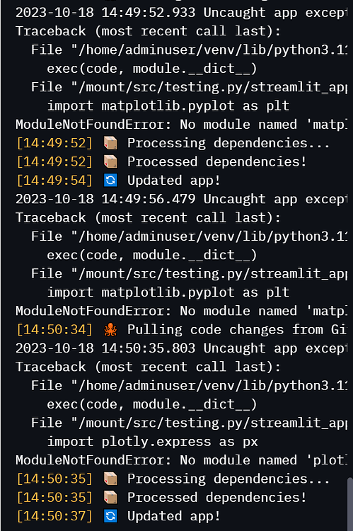 Unable to solve the installed module error - Community Cloud - Streamlit