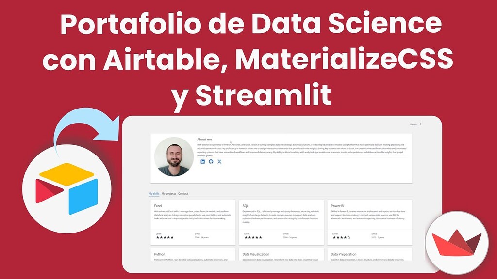 🚀 Create your portfolio in Streamlit using Airtable as CMS and ...