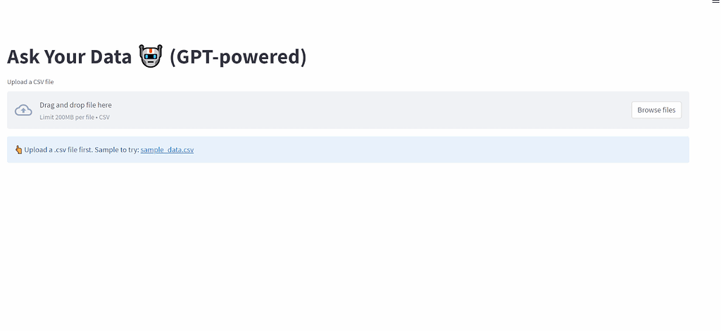 Ask Your Data App (GPT-powered) - Show the Community! - Streamlit