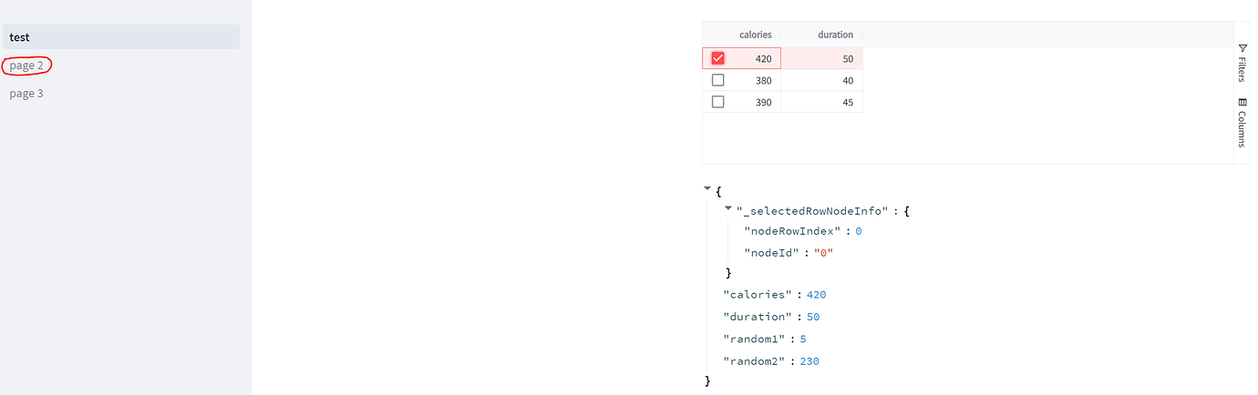 How to use session state with Aggrid to keep the selection even after ...
