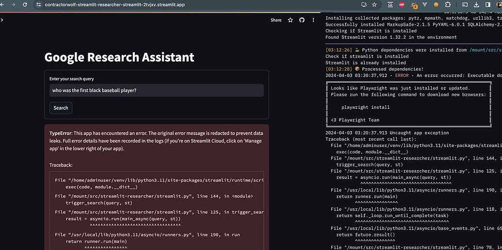 Using Playwright with Streamlit? - Using Streamlit - Streamlit