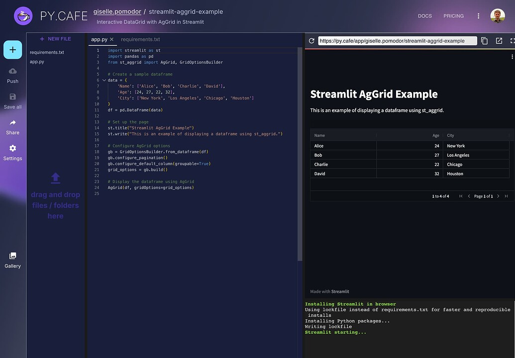 Ag-Grid component with input support - #458 by maartenbreddels ...