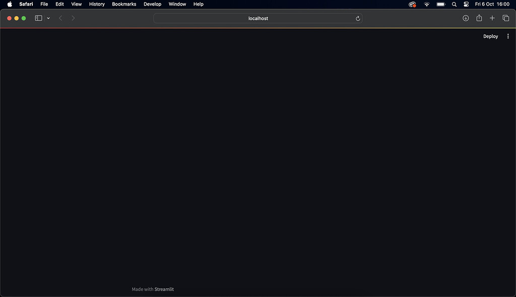 Streamlit blank page, please help - Using Streamlit - Streamlit