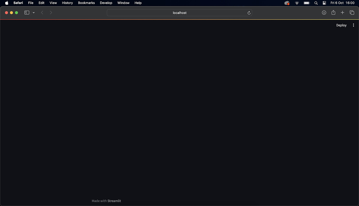 Streamlit blank page, please help - Using Streamlit - Streamlit