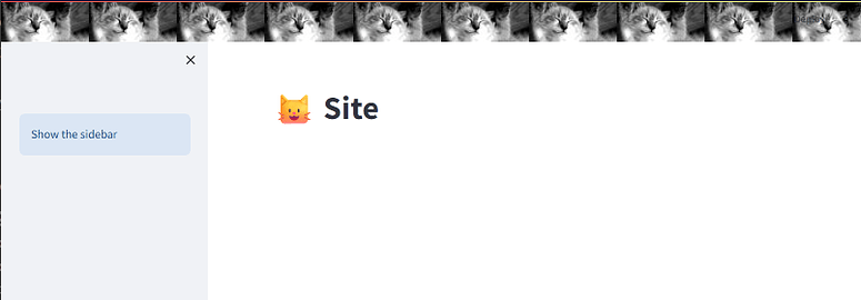 Add image above sidebar and main area - Using Streamlit - Streamlit