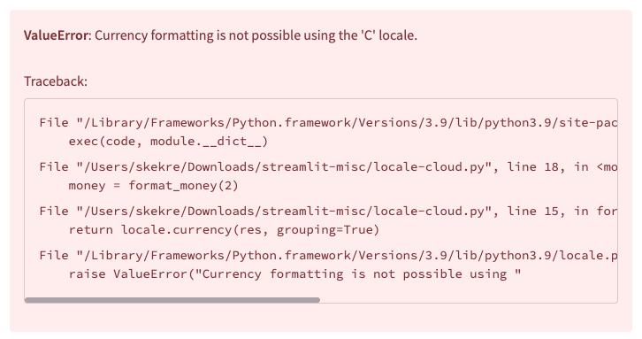 Locale error: unsupported locale setting - Community Cloud - Streamlit Locale error: unsupported locale setting - Community Cloud - Streamlit