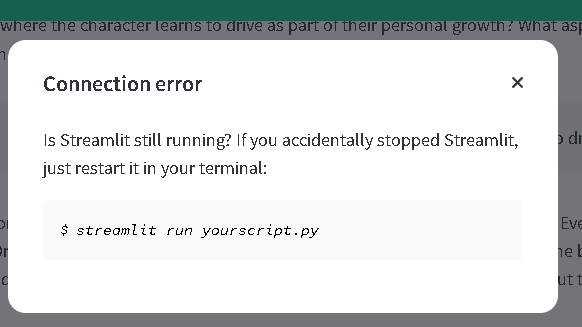 Can We Generate Popups Like The Streamlit Connection Error Community Cloud Streamlit