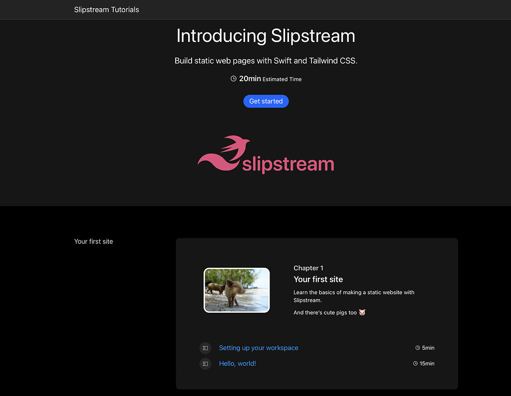 Introducing Slipstream: build static web pages with Swift and Tailwind ... Introducing Slipstream: build static web pages with Swift and Tailwind ...