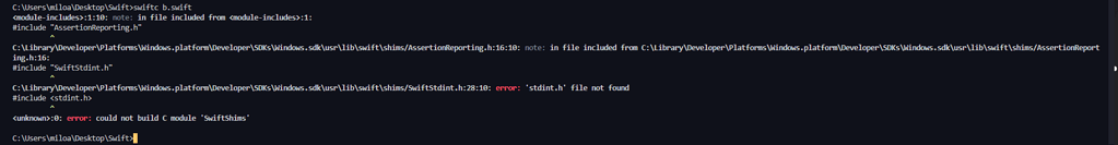 Couldn't build C module 'SwiftShims' - Using Swift - Swift Forums Couldn't build C module 'SwiftShims' - Using Swift - Swift Forums