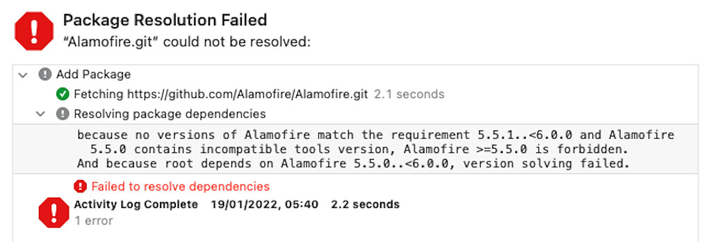 Accurately determining Alamofire Swift version compatibility for the Swift Package Index ...