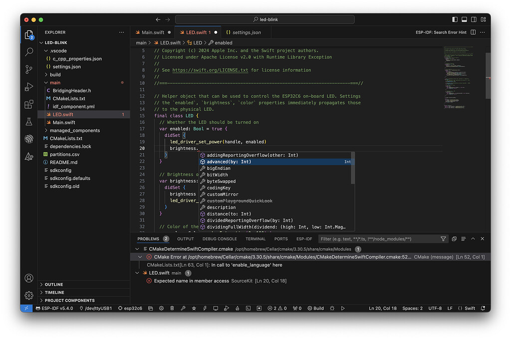 VSC w/ ESP-IDF: how do I configure LSP to have autocompletion for bridged headers? - Embedded ...
