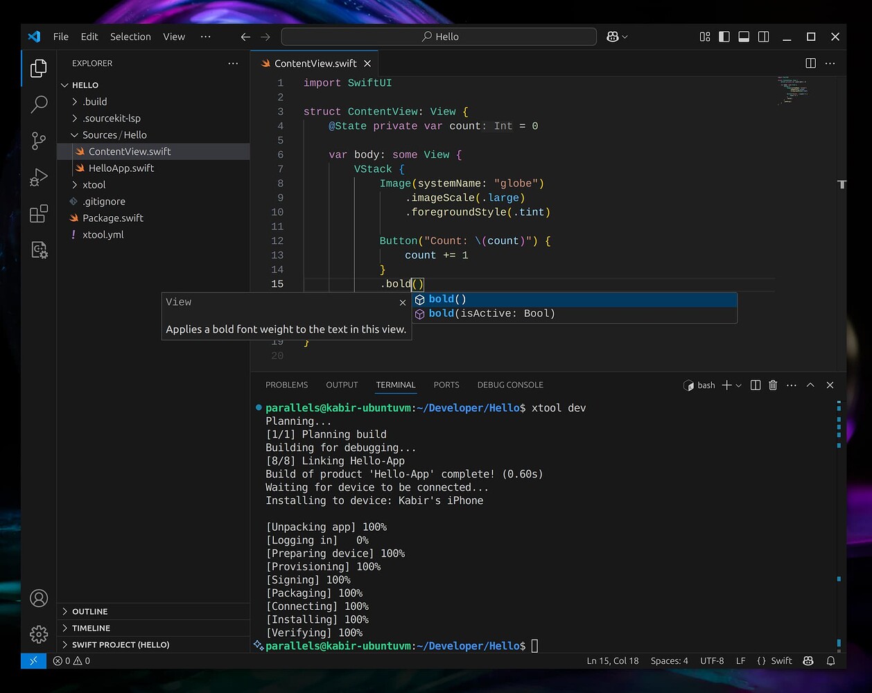 Xtool: cross-platform Xcode replacement. Build iOS apps on Linux and more! - Community Showcase ...