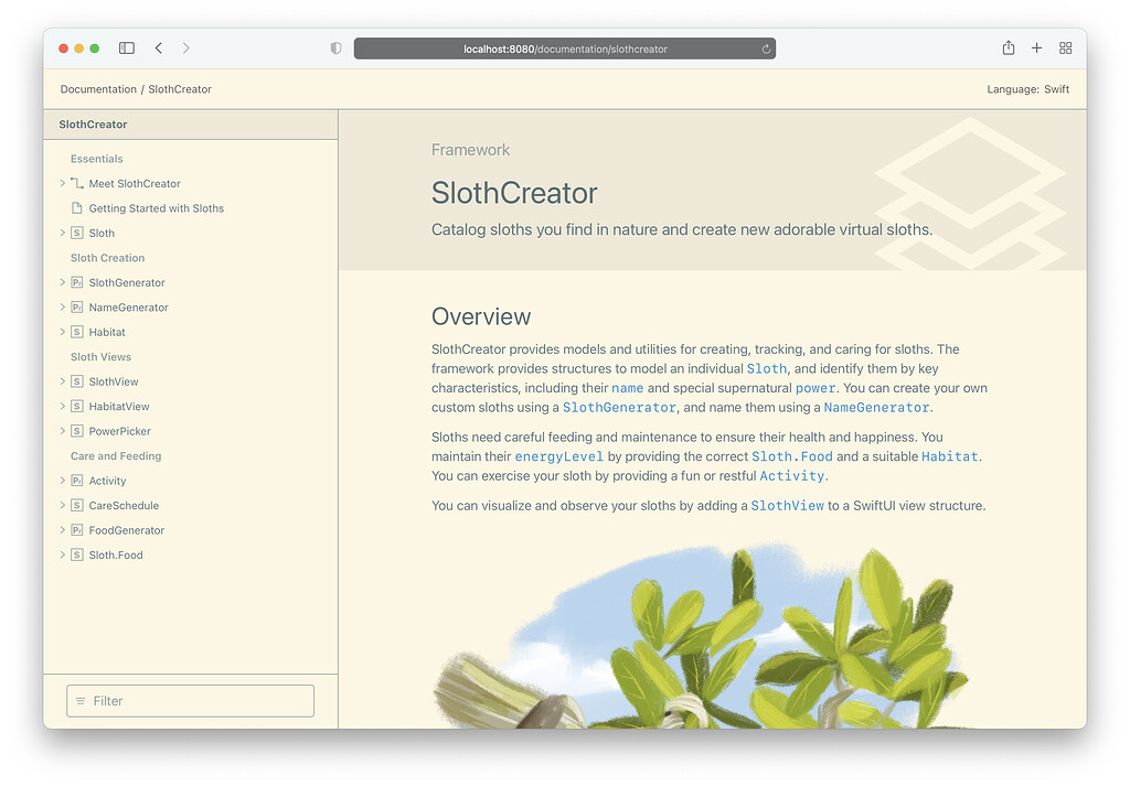 Customizing the look and feel of Swift-DocC-Render - Swift-DocC - Swift Forums