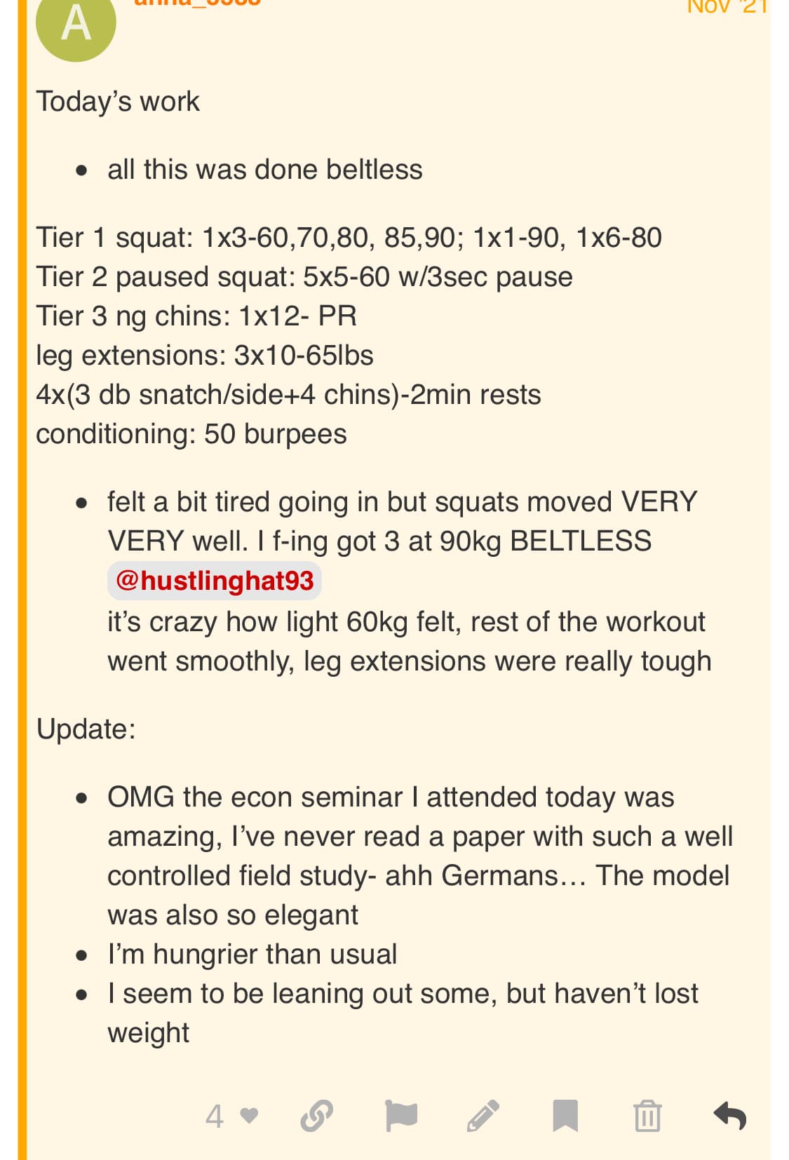 Anna's Training Log Part 2 (Part 1) - #9038 by anna_5588 - Training ...