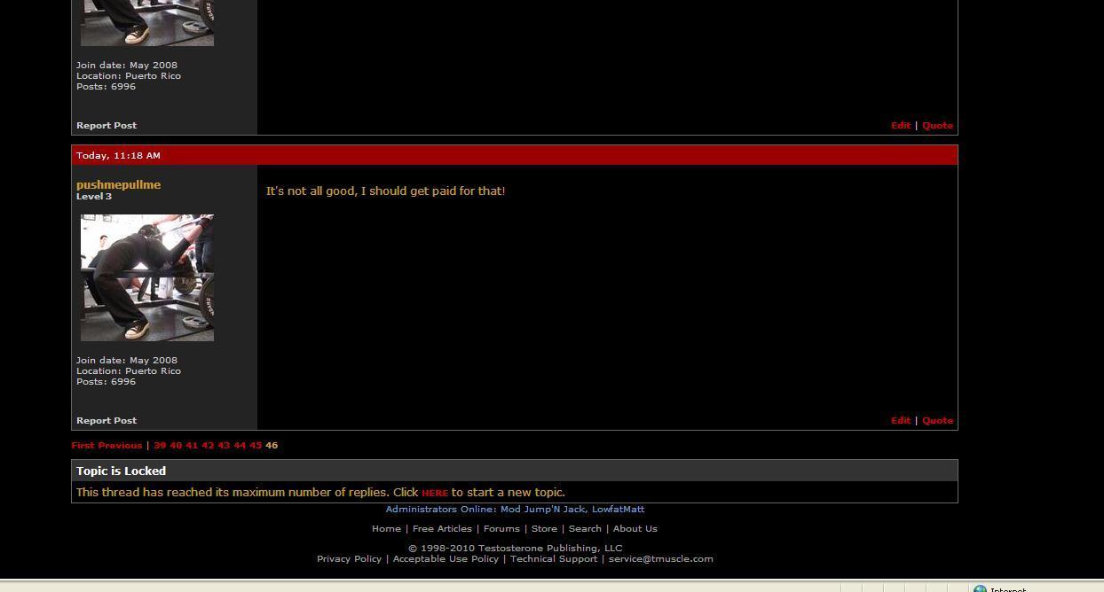 Ever Feel Like a Thread Killer (11)? - Off Topic - T NATION
