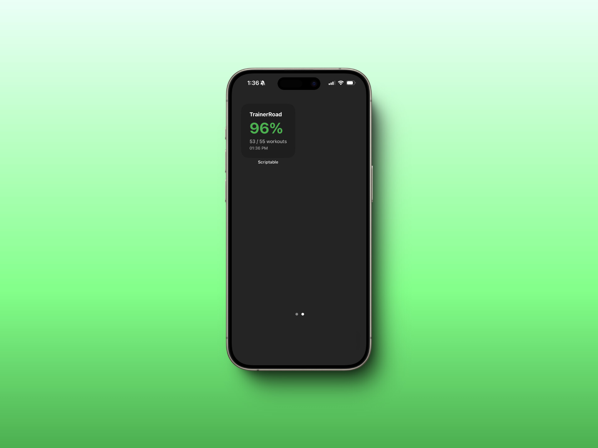 iPhone Workout Completion Widget - TrainerRoad Software - TrainerRoad