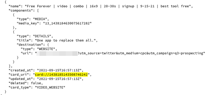 Can't retrieve Card ID using new cards endpoint - Advertiser Tools and APIs - X Developers