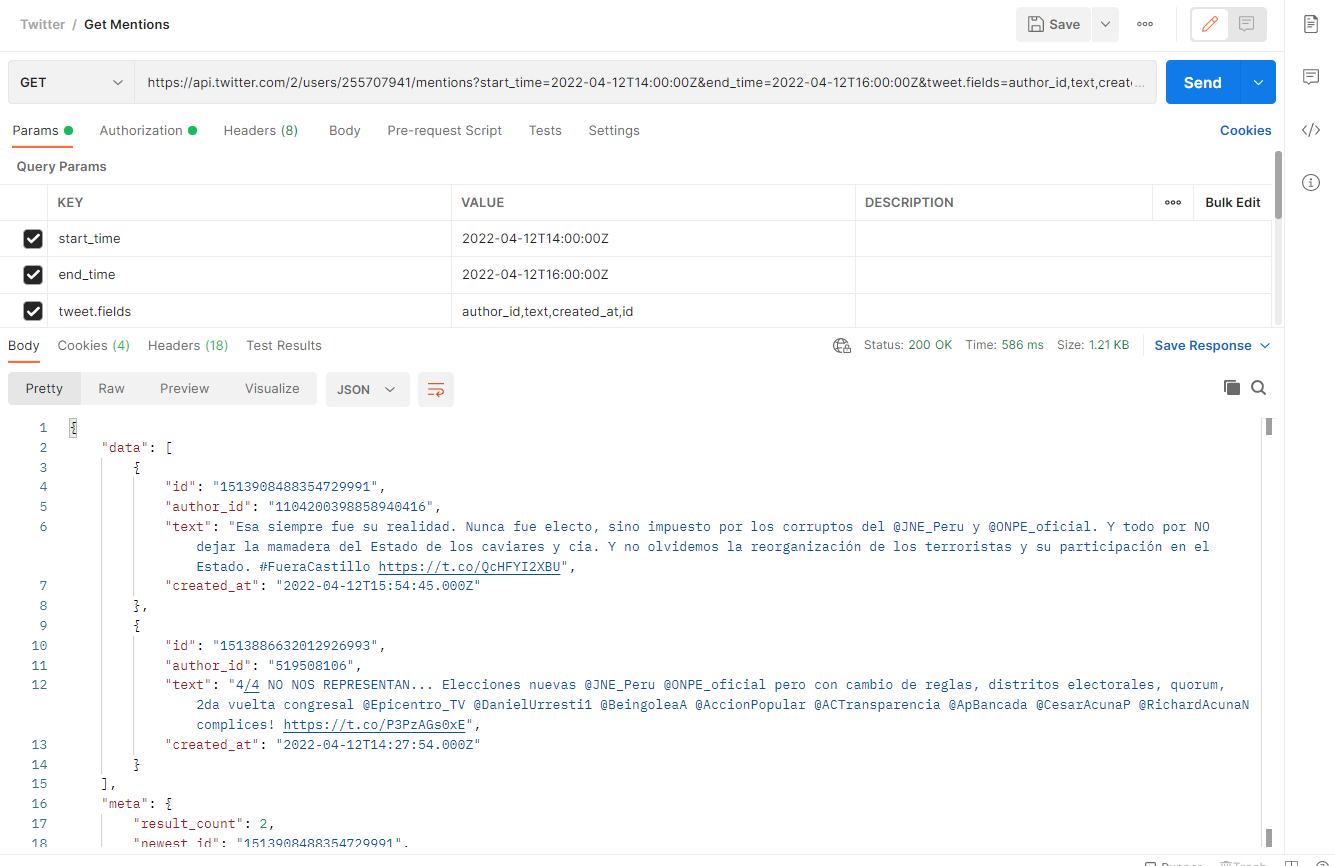Missing mentioned tweets from the user timeline from API GET /2/users/:id/mentions - X API v2 ...