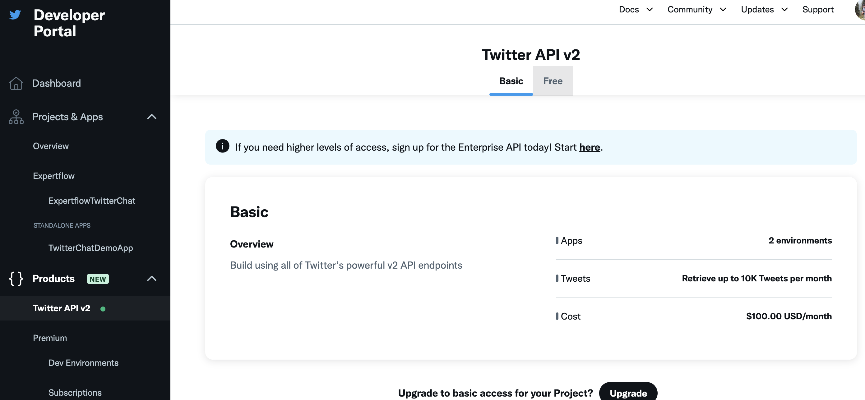 Does all Twitter Developer Account based apps marked as "Free Tier" after the recent launch of ...